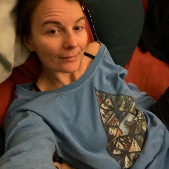 Chaser | Tops | Chaser Blue Sweatshirt With Pink Floyd Graphic | Poshmark